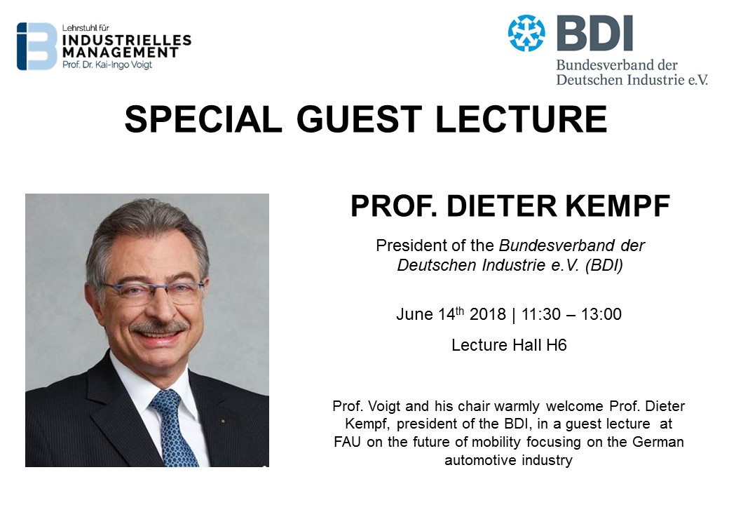 Cordial invitation to a special guest lecture with Prof. Kempf ...